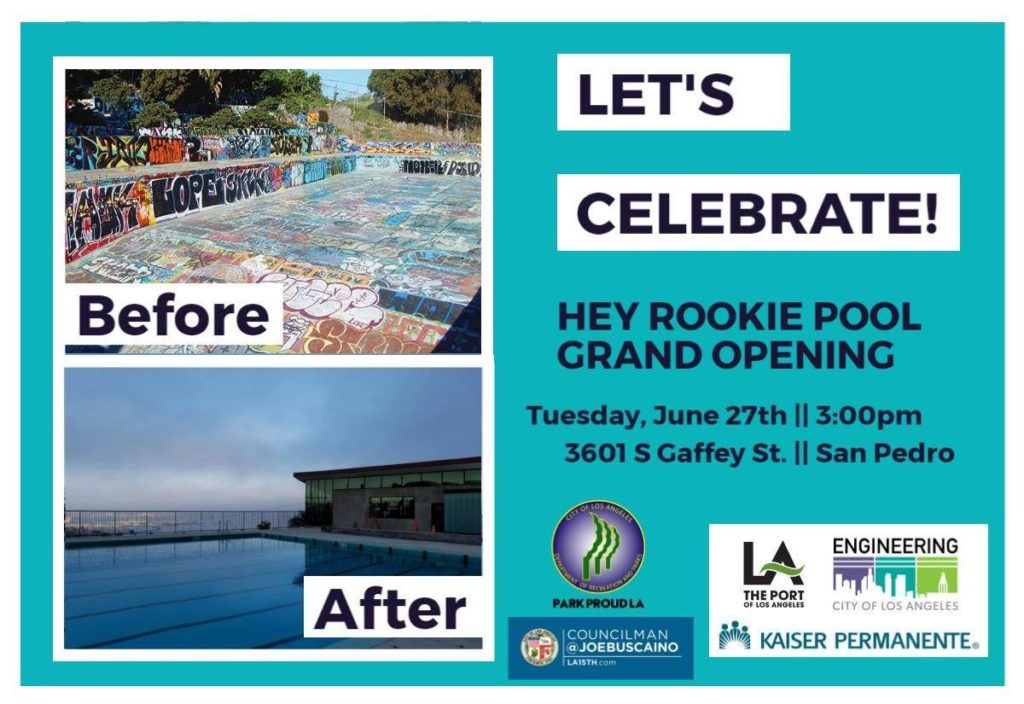 Grand Re-opening of the Hey Rookie Pool - San Pedro Calendar