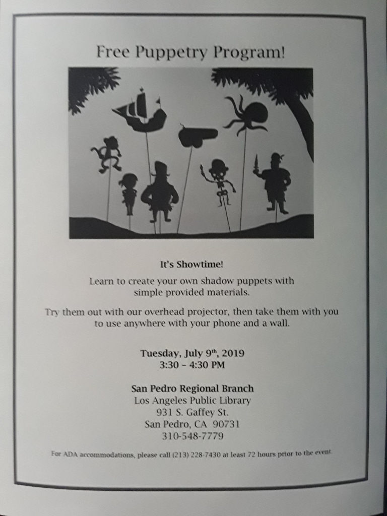 Puppetry Program-San Pedro Library - San Pedro Calendar